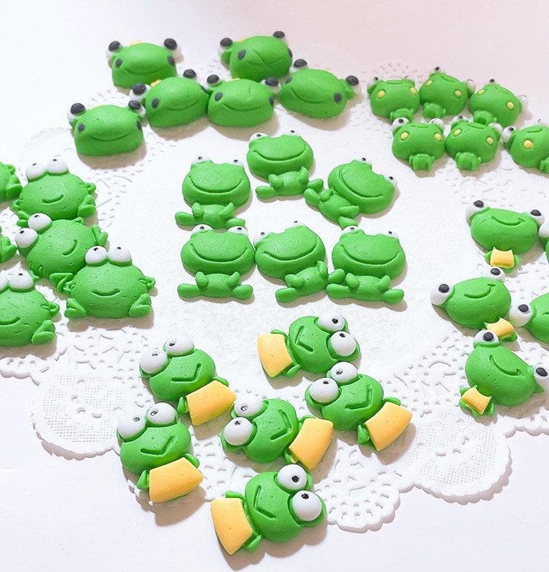 Fondant Frog Cake Cupcake Topper / Pond Cake Topper / Animal - Etsy