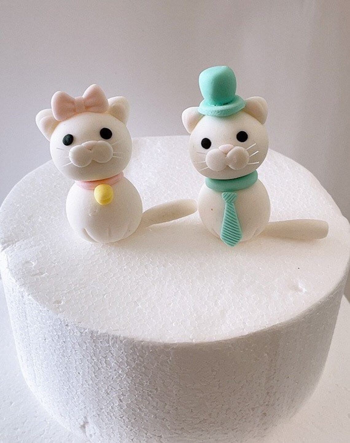 Fondant Cat Cake Topper/ Wedding Cat Cake Decoration/ Wedding - Etsy
