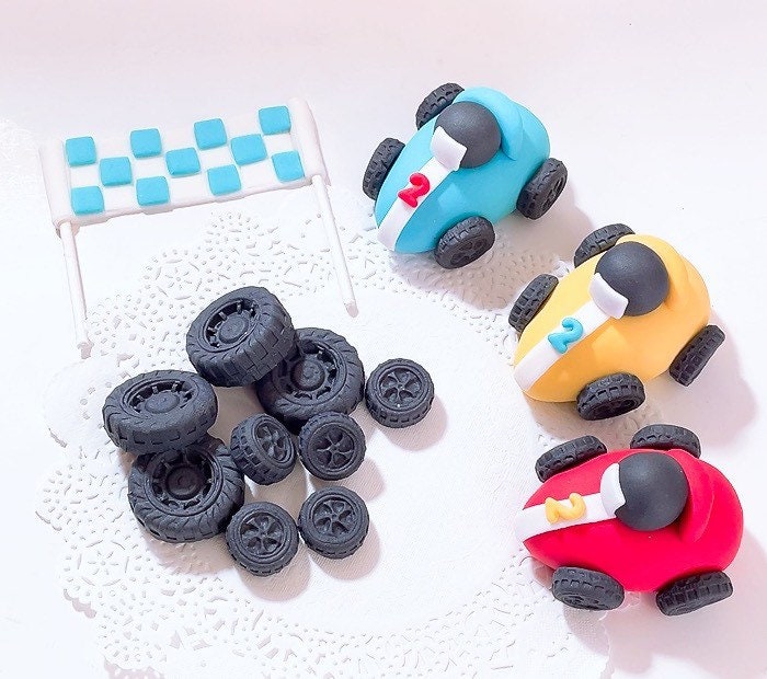 Fondant Car Cake Topperrace Car Cake Topper Tires Cake - Etsy