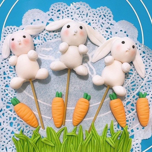 Rabbit Cake Topper - Etsy