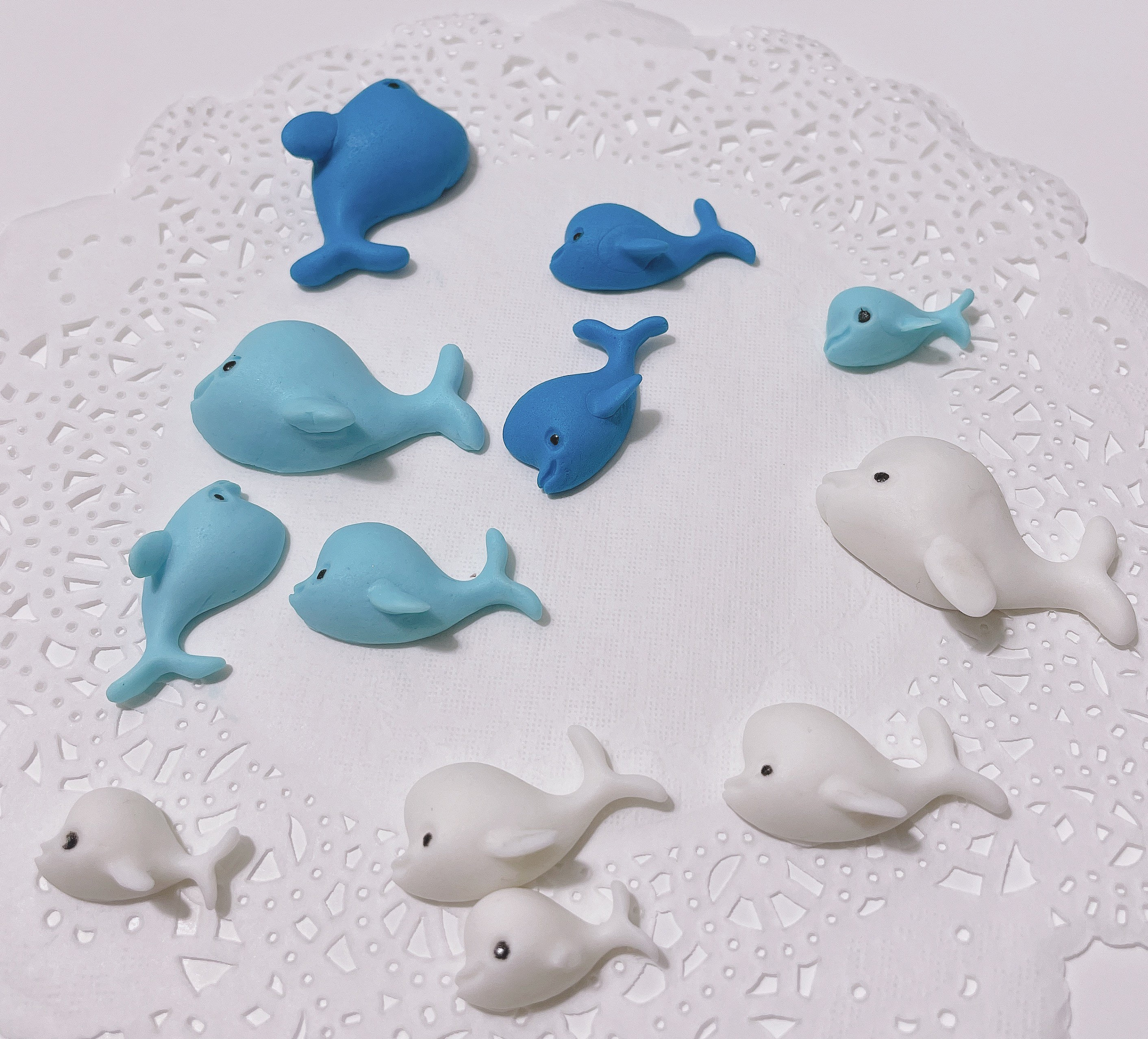 Fondant Whale Cake Topper/ Undersea Cupcakes Cake Topper/ - Etsy