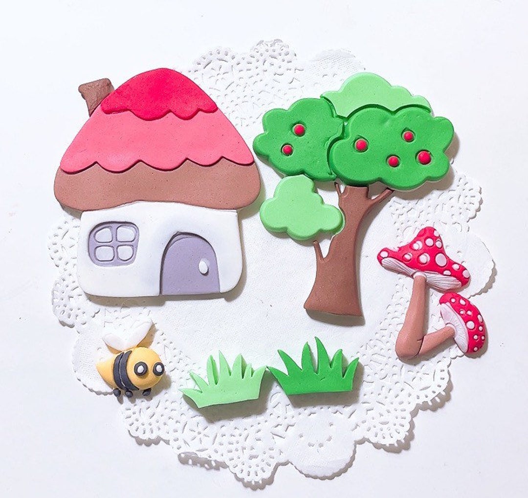 Fondant Bee Cake Topper/forest Tree Topper/woodland Garden Cake Topper ...