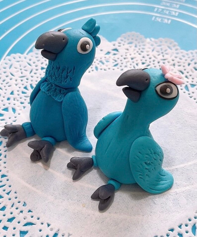 Fondant Bird Cake Topper: Parrot Wedding Decoration - Etsy