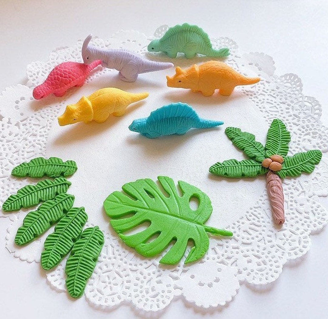 Dinosaurs Fondant Cake Topper,coconut Tree Cake Topper, Dinosaurs ...