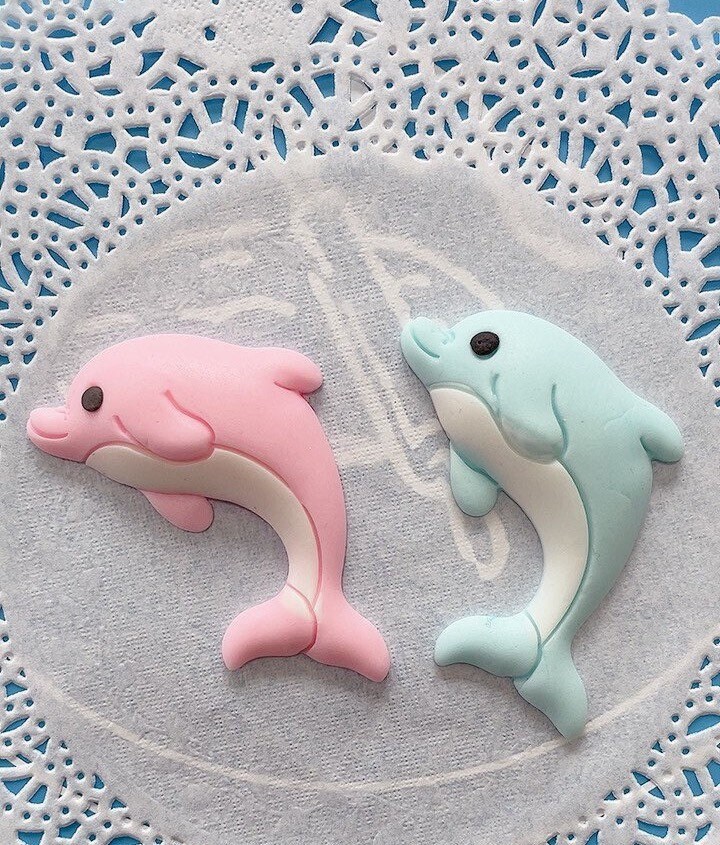 Fondant Dolphin Cake Topper/ Dolphin Cupcakes Topper - Etsy
