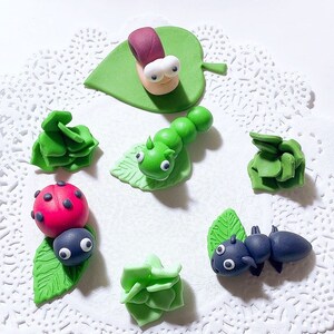 Fondant Bug Insect Theme Cake Topper Ladybug,dragonfly,bee,butterfly ...