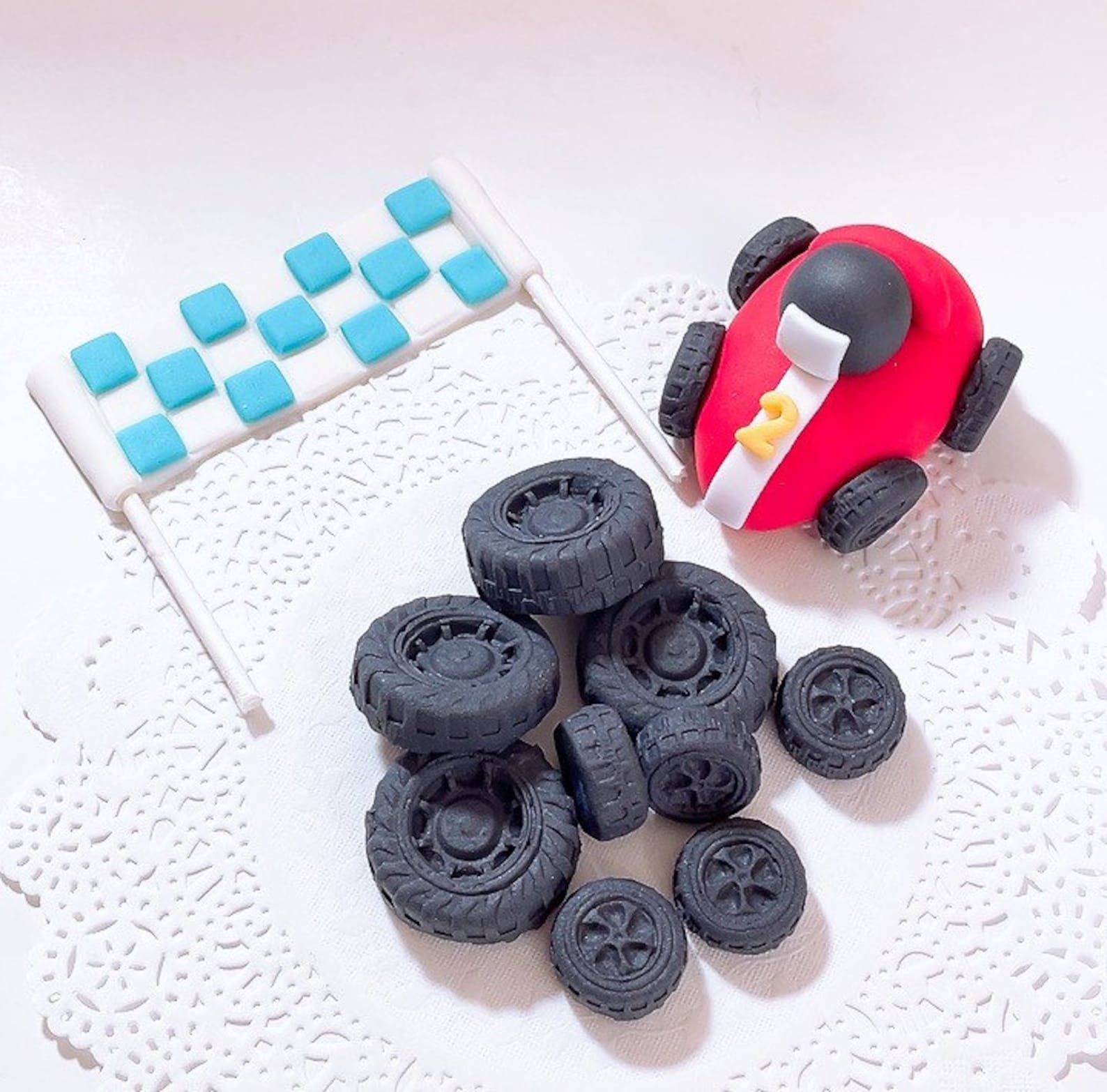 Fondant Car Cake Topperrace Car Cake Topper Tires Cake - Etsy