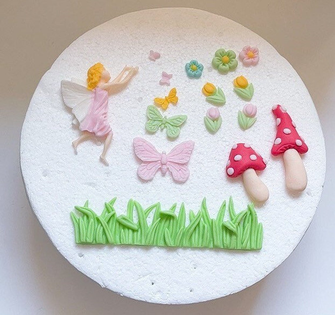 Fairy Garden Cake Topper Woodlandbutterflyflower Cake Topper - Etsy