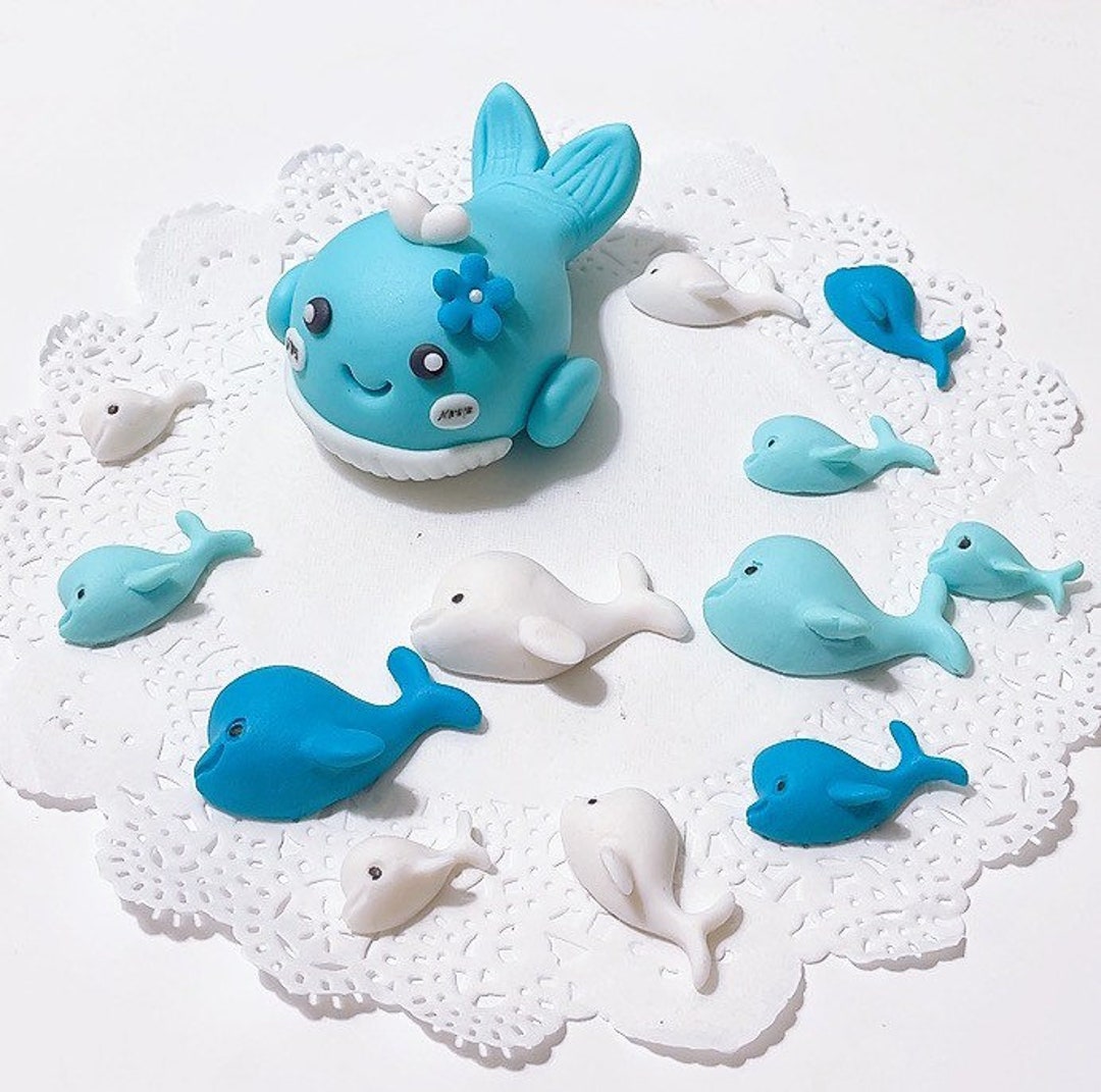 Fondant Whale Cake Topper: Undersea Cupcake Decorations - Etsy