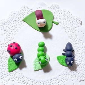 Fondant Bug Insect Theme Cake Topper Ladybug,dragonfly,bee,butterfly ...
