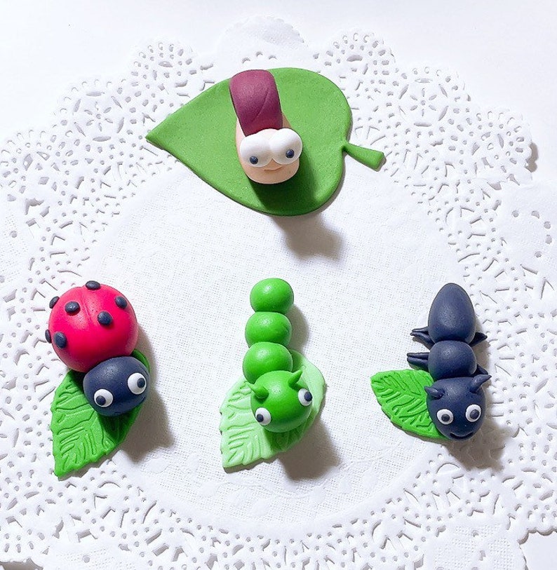 Fondant Bug Insect Theme Cake Topper - Etsy