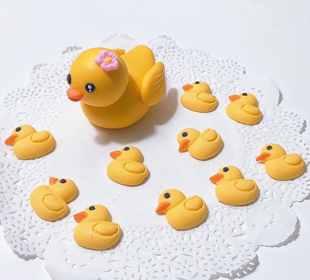 Fondant Duck Cake Cupcake Topper / Pond Cake Topper / Animal Cake ...