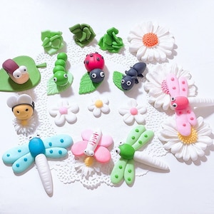 Fondant Bug Insect Theme Cake Topper Ladybug,dragonfly,bee,butterfly ...