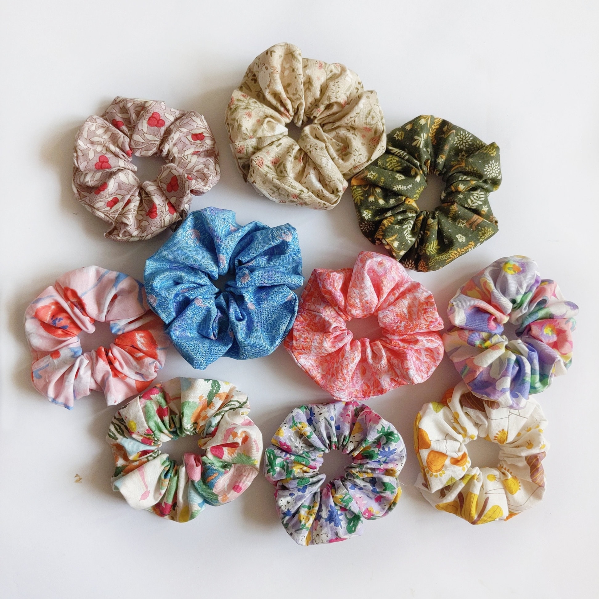 Floral Scrunchies Set Scrunchies Pack/handmade Gift/ Scrunchies Gift ...