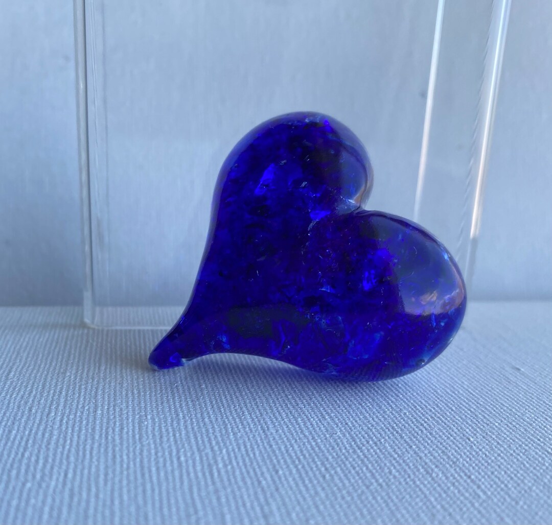 Blue Vibrance Perfectly Imperfect Heart Paperweight - Small - Etsy