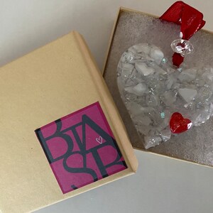 White With Red Detail Perfectly Imperfect Heart Ornament Valentine - Etsy