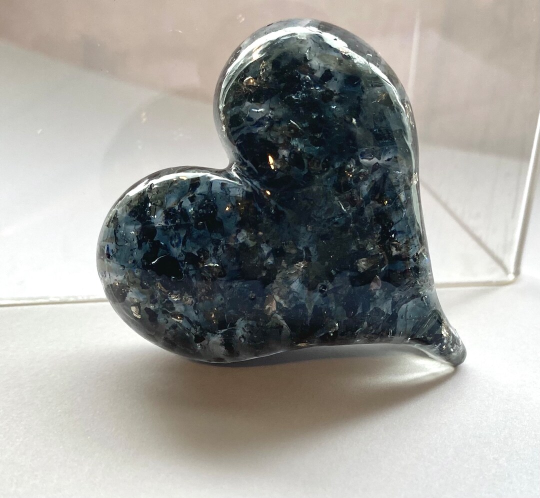 Shades of Gray Perfectly Imperfect Heart Paperweight Made From Recycled ...