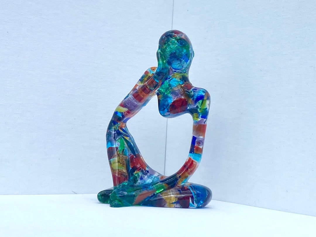 Spectrum of Color 2 Glass Art Figure Made From Recycled Rainbow-colored ...