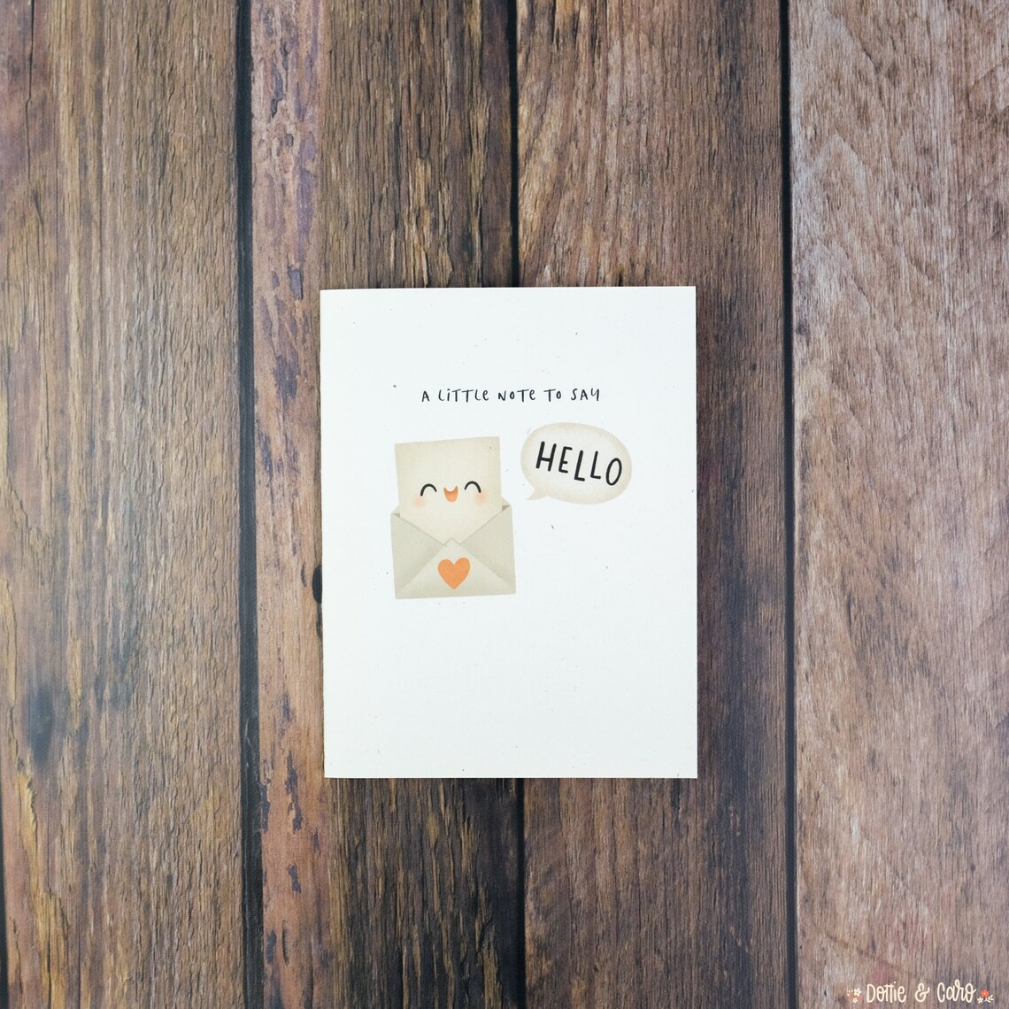 A Little Note to Say Hello Greeting Card Thinking of You | Etsy