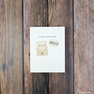 A Little Note to Say Hello Greeting Card | Thinking of You Card | Miss ...