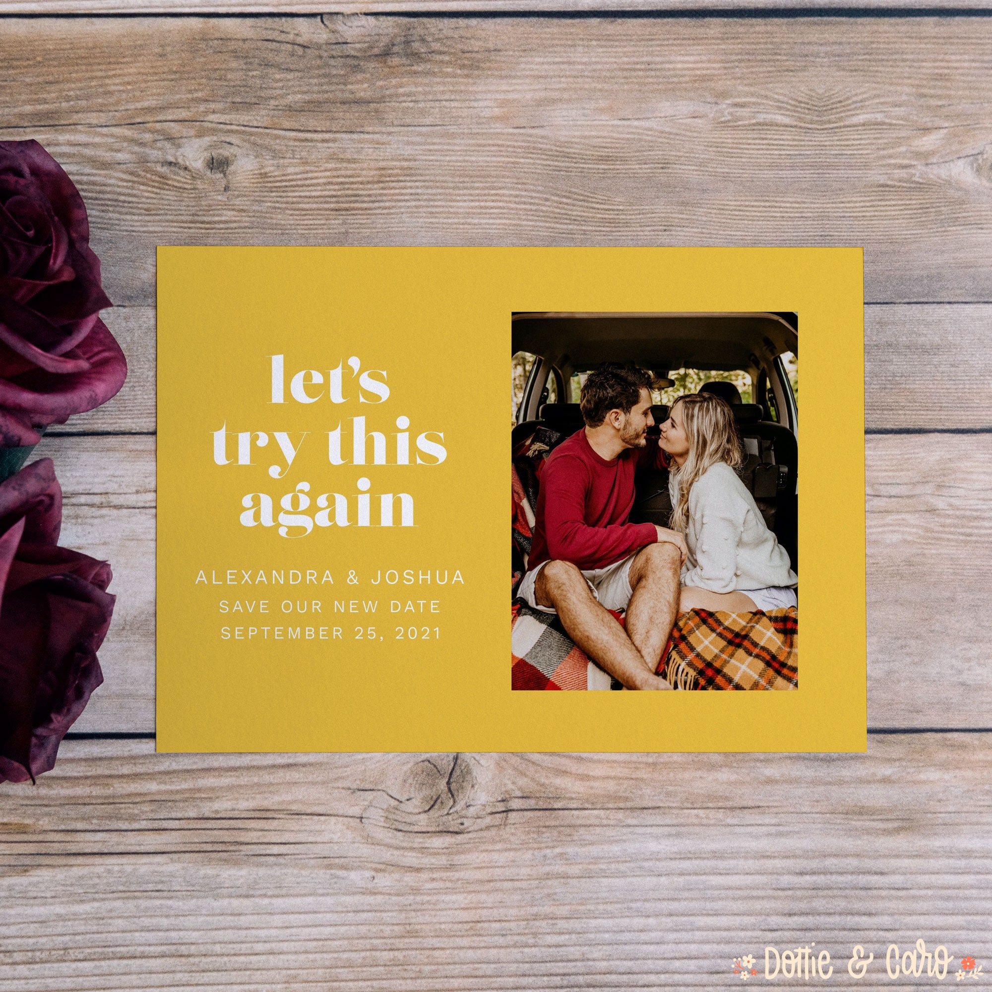 Let's Try This Again Wedding Postponement Announcement | Etsy