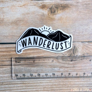 Wanderlust 3" Vinyl Sticker | Travel Sticker | Glossy Waterproof ...