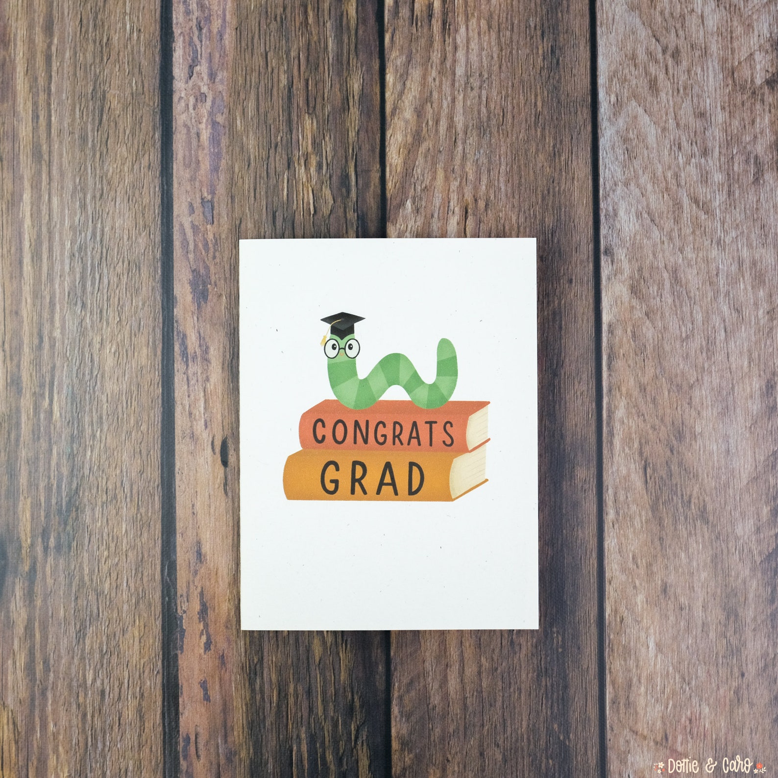 Book Worm Graduation Card Congrats Grad Card Card for - Etsy