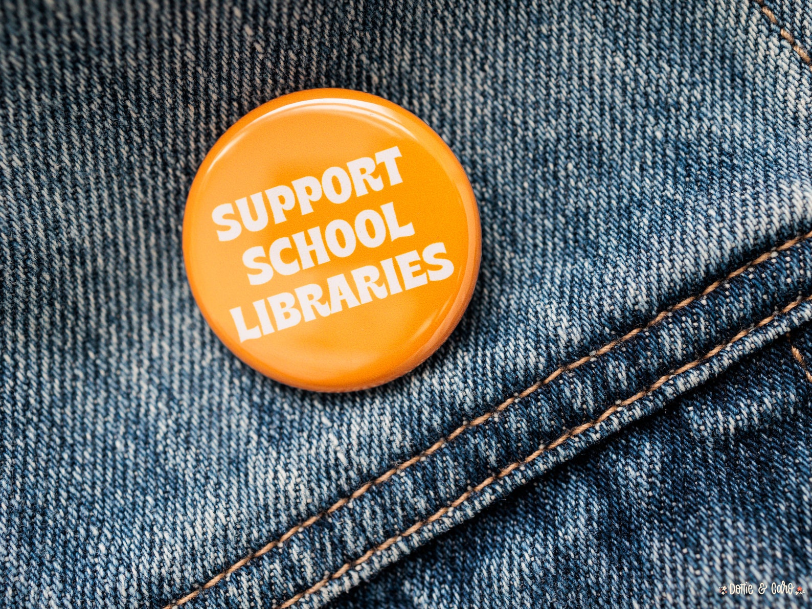 Support School Libraries Pinback Button 1.25 Inch Pin, Pins for Book ...