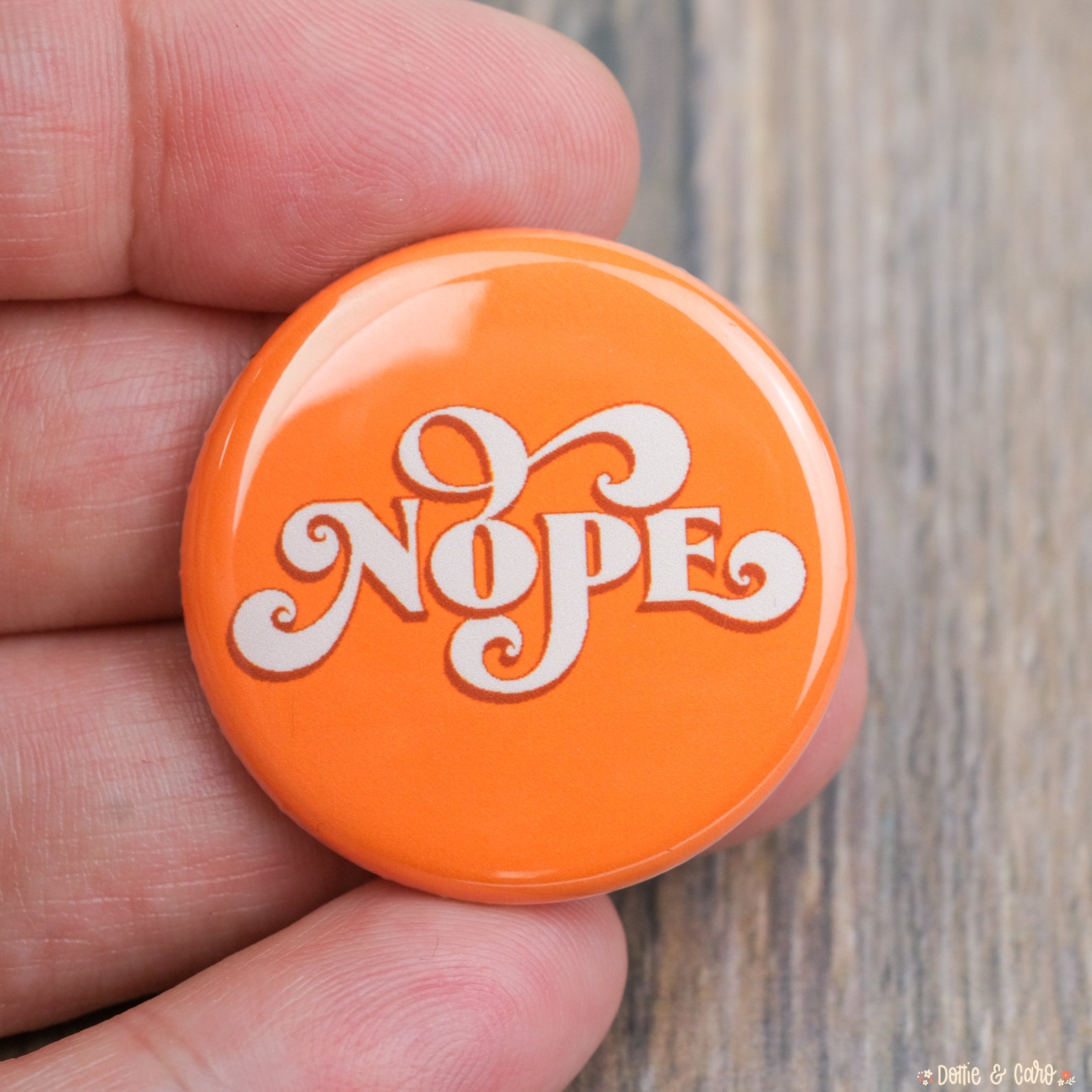 Nope Retro Pinback Button 1.25 Inch Pin - Etsy