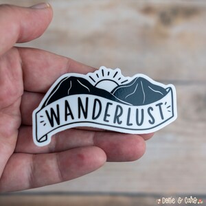 Wanderlust 3" Vinyl Sticker | Travel Sticker | Glossy Waterproof ...