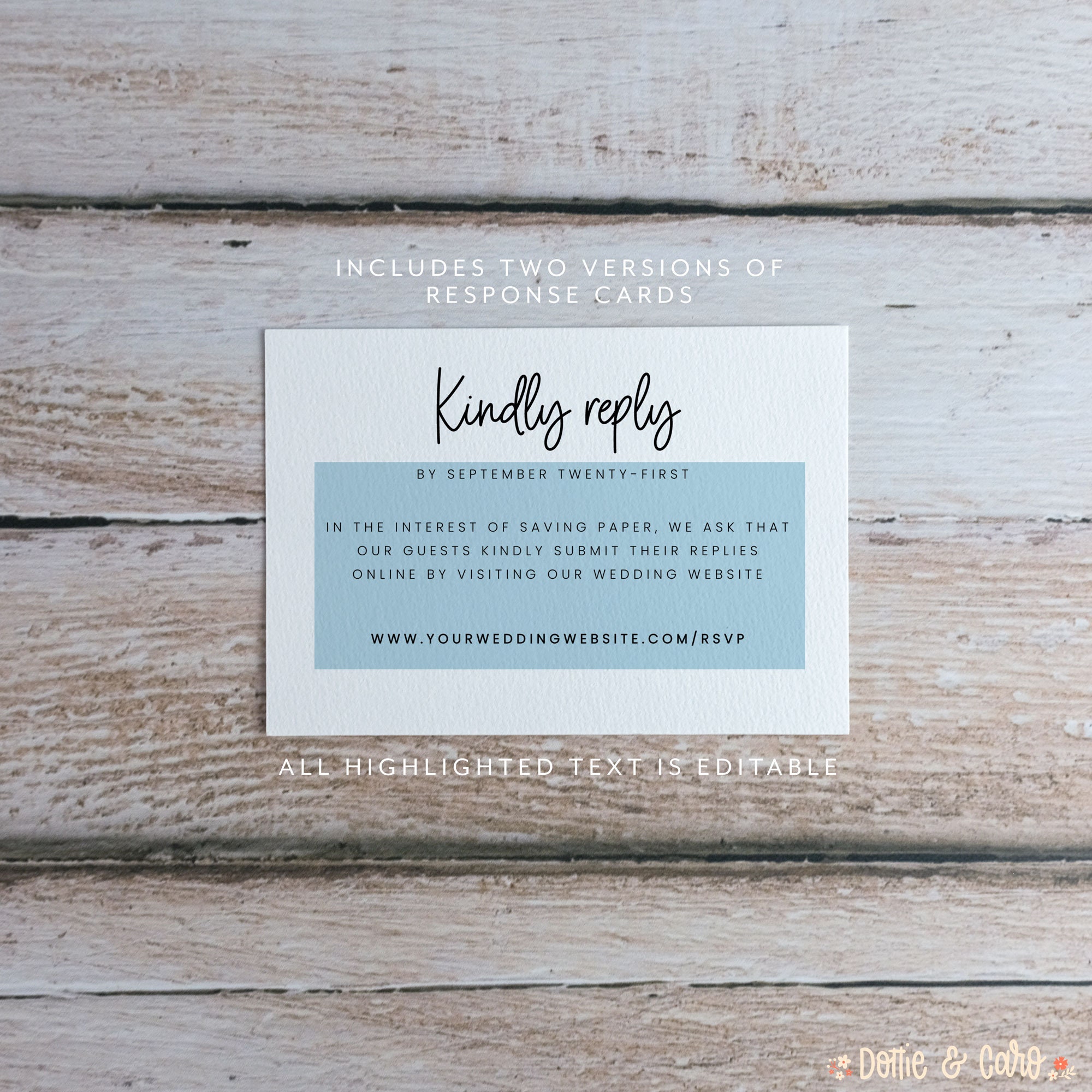 Digital Kindly Reply Script Wedding RSVP Card Response Card | Etsy
