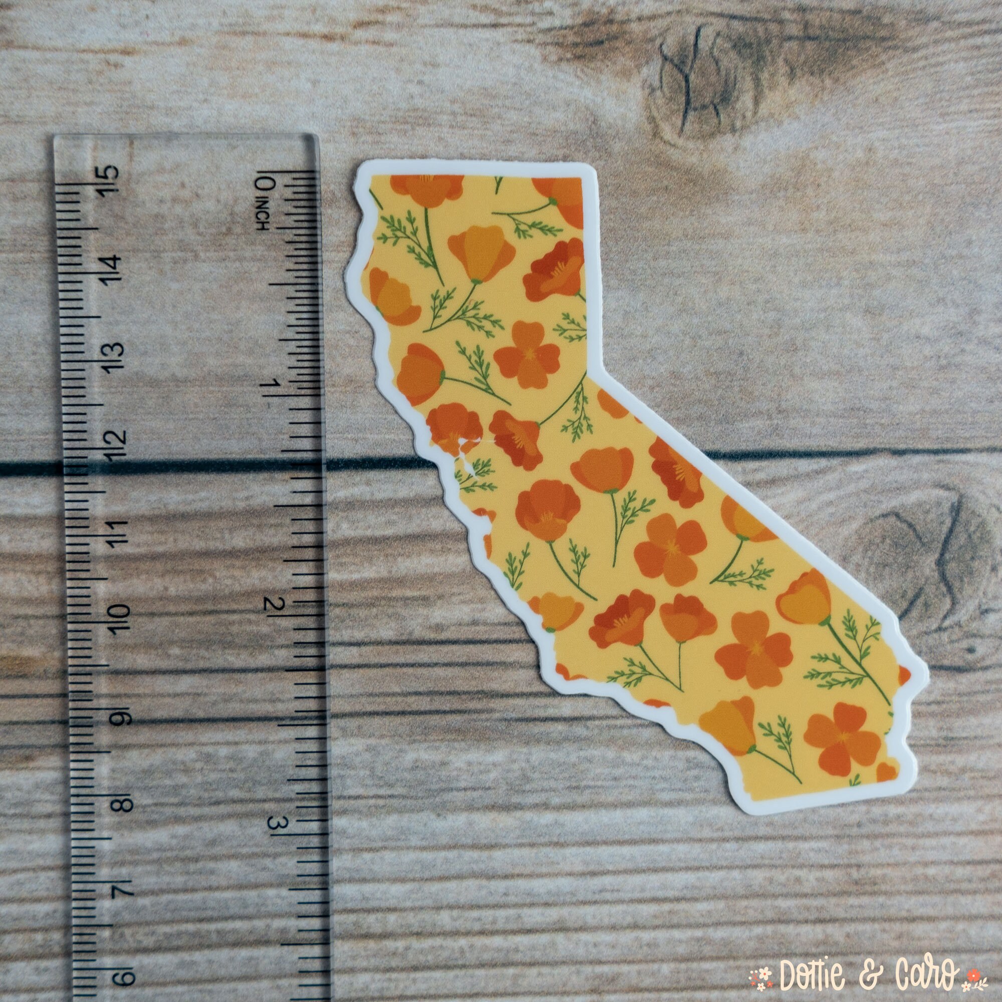 California State Flower Golden Poppy 3 Vinyl Sticker - Etsy