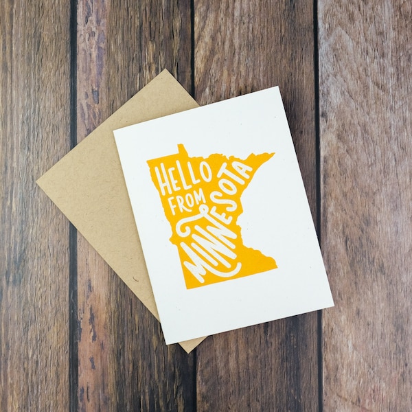 Minnesota Card - Etsy