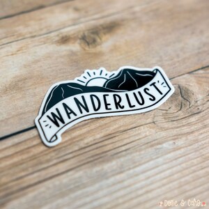 Wanderlust 3" Vinyl Sticker | Travel Sticker | Glossy Waterproof ...