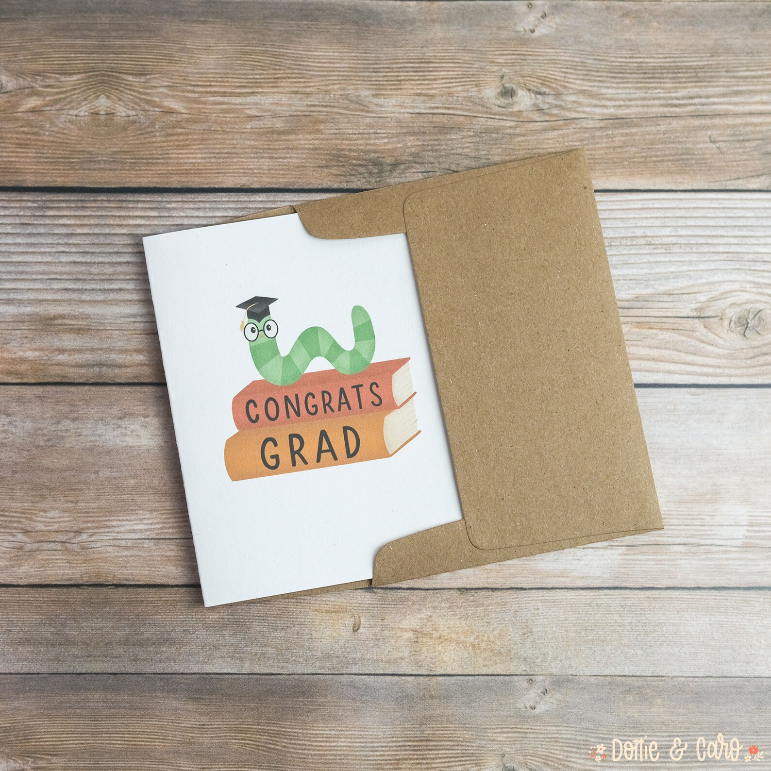 Book Worm Graduation Card Congrats Grad Card Card for | Etsy