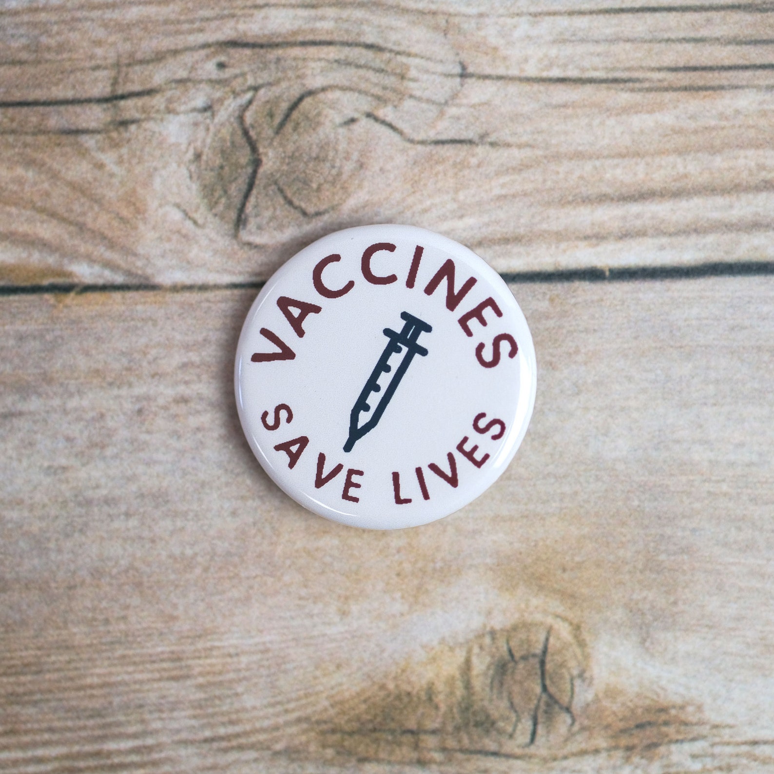 Vaccines Save Lives Pinback Button 125 Inch Pin Etsy