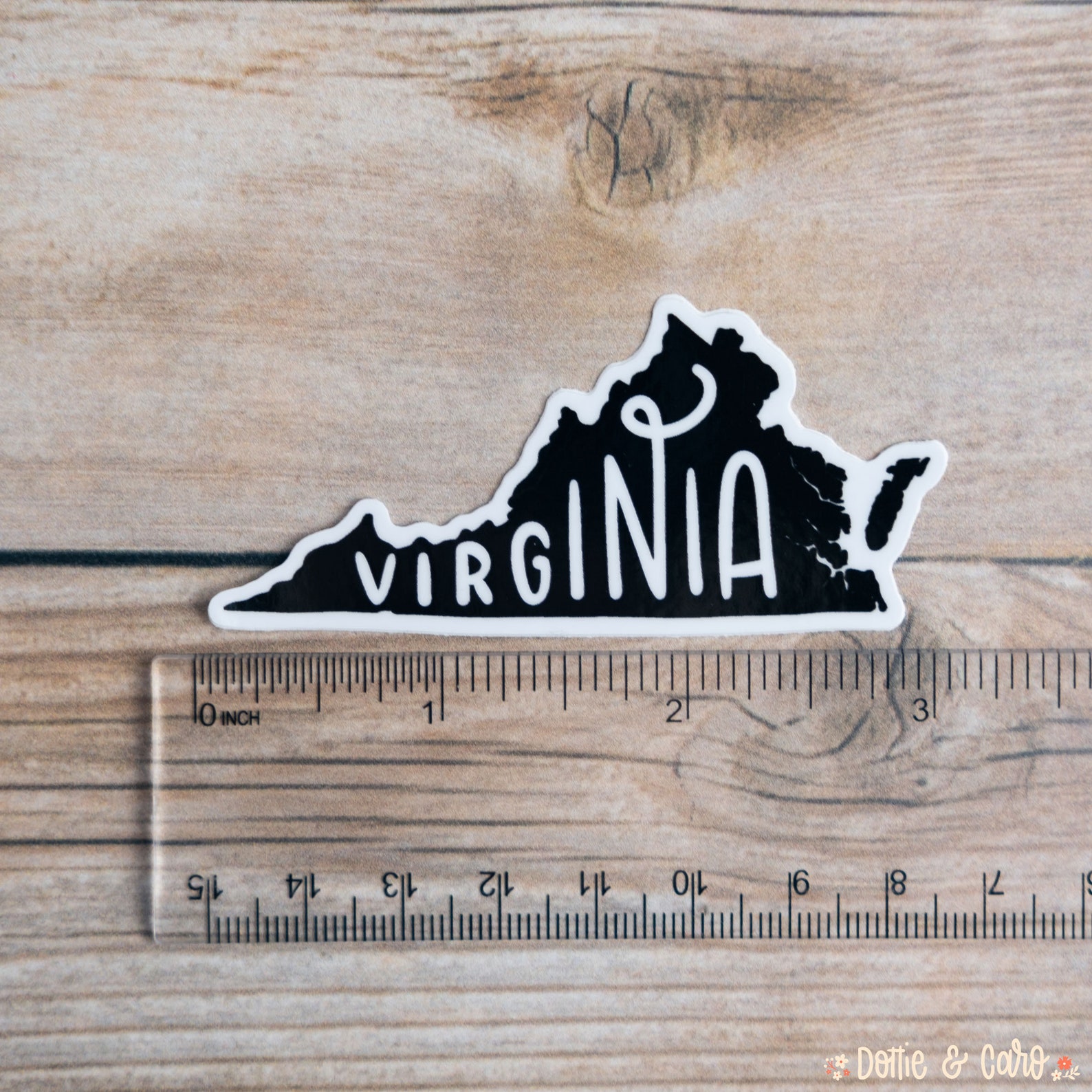 Virginia State Outline Hand Lettered 3 Die Cut Vinyl - Etsy