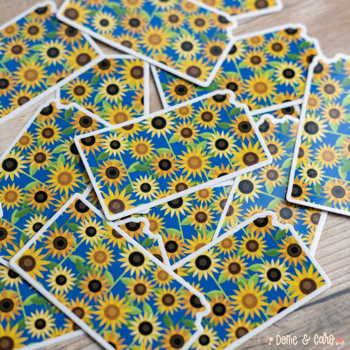 Kansas Sunflowers State Flower 3 Die Cut Vinyl Sticker | Etsy