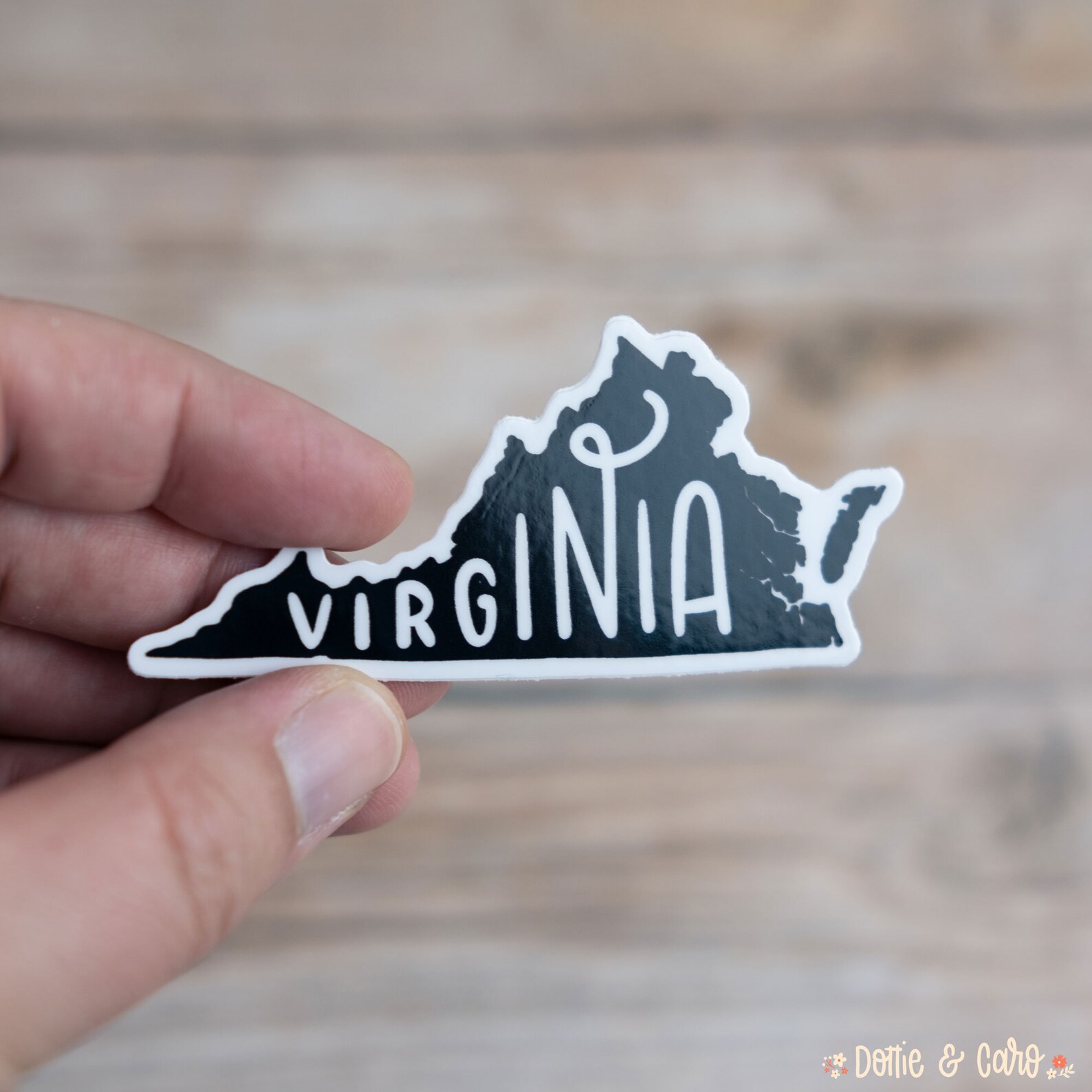 Virginia State Outline Hand Lettered 3 Die Cut Vinyl - Etsy
