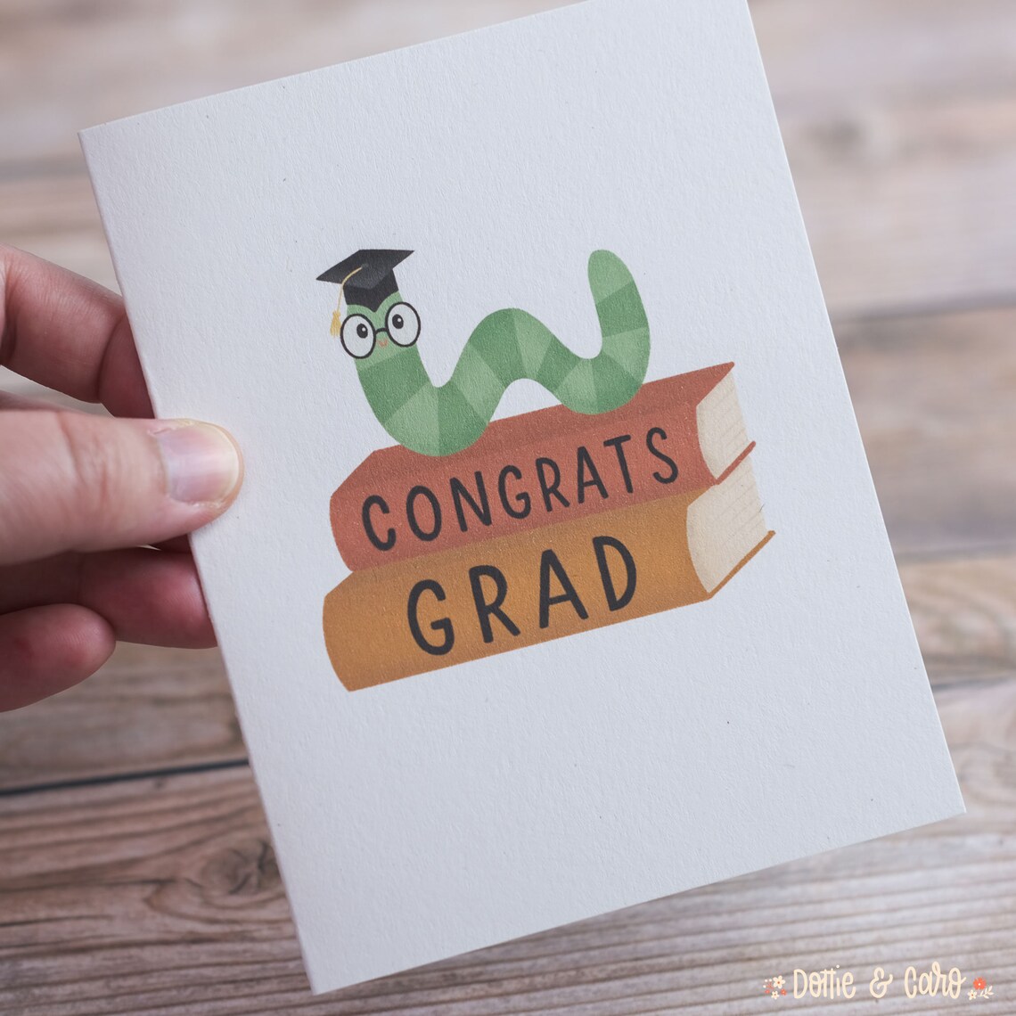 Book Worm Graduation Card Congrats Grad Card Card for - Etsy