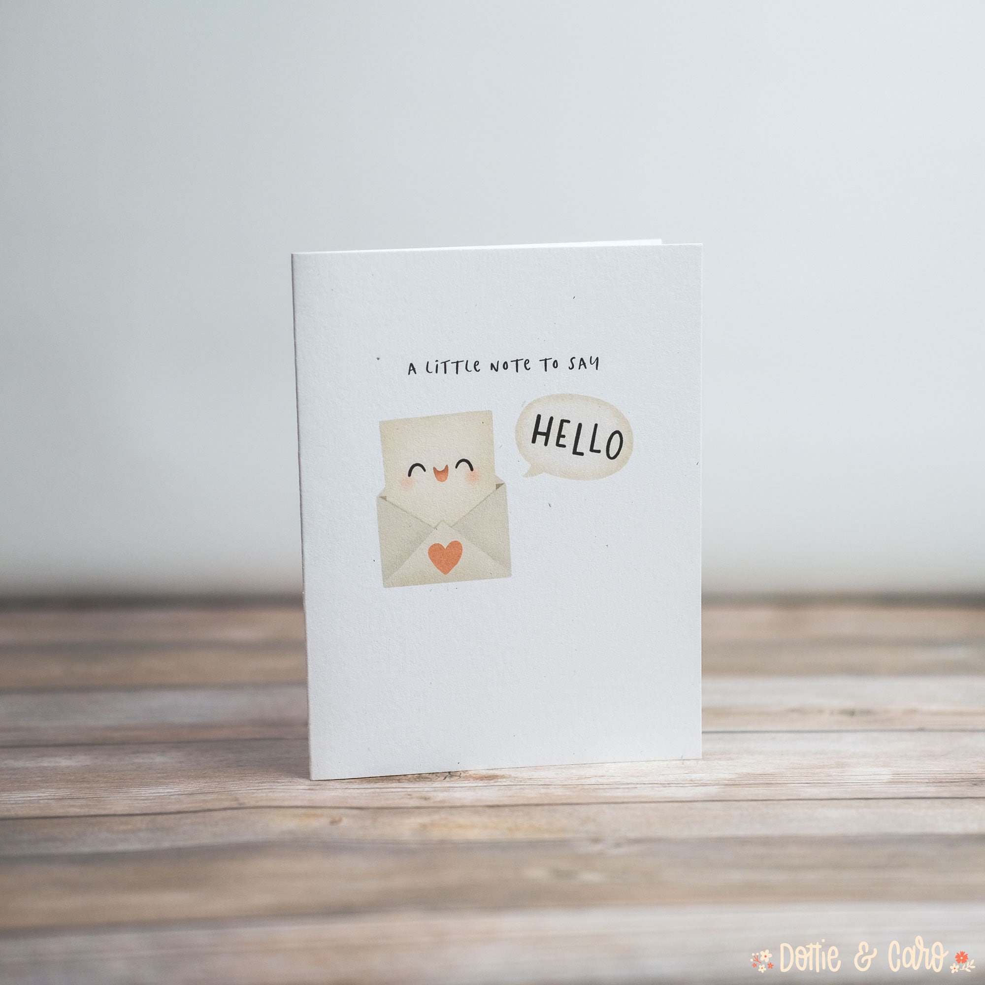A Little Note to Say Hello Greeting Card Thinking of You | Etsy
