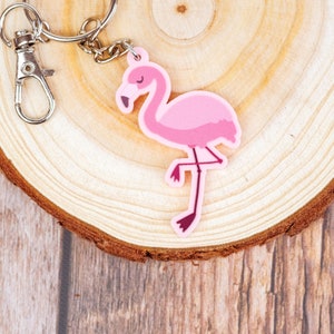 Flamingo Keychain - Etsy