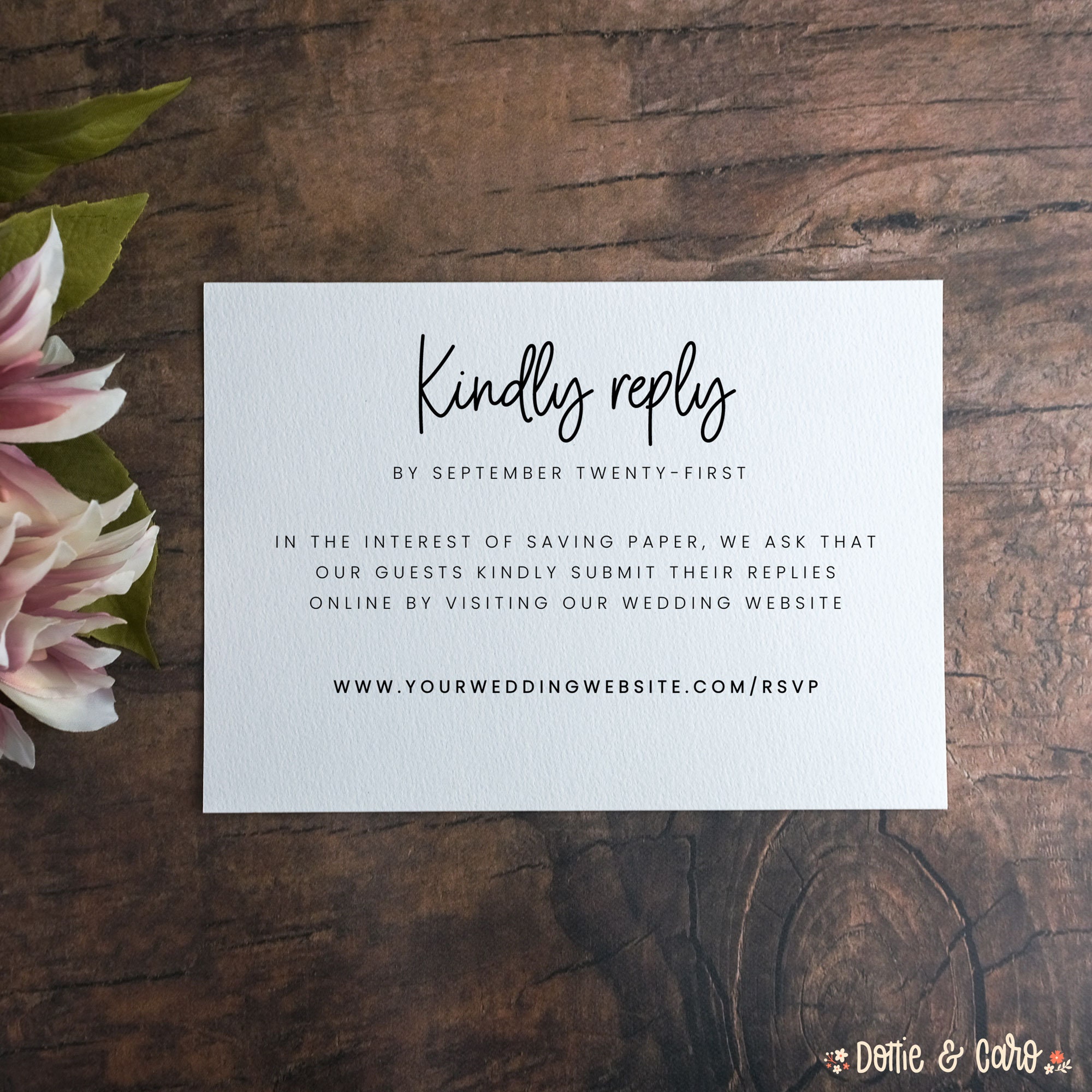 Digital Kindly Reply Script Wedding RSVP Card Response Card | Etsy