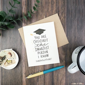 You Are Officially the Smartest Person I Know Graduation Card Funny ...