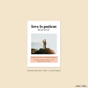 Love is Patient but We Are Not Elopement Announcement Change of Plans ...