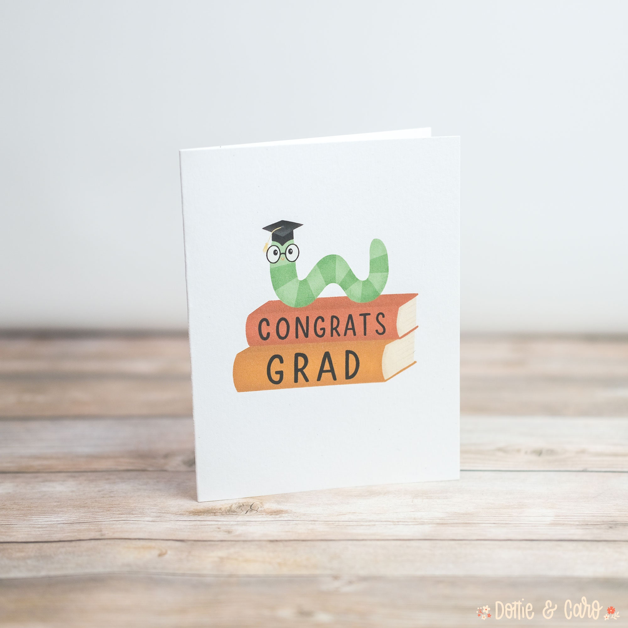 Book Worm Graduation Card Congrats Grad Card Card for | Etsy
