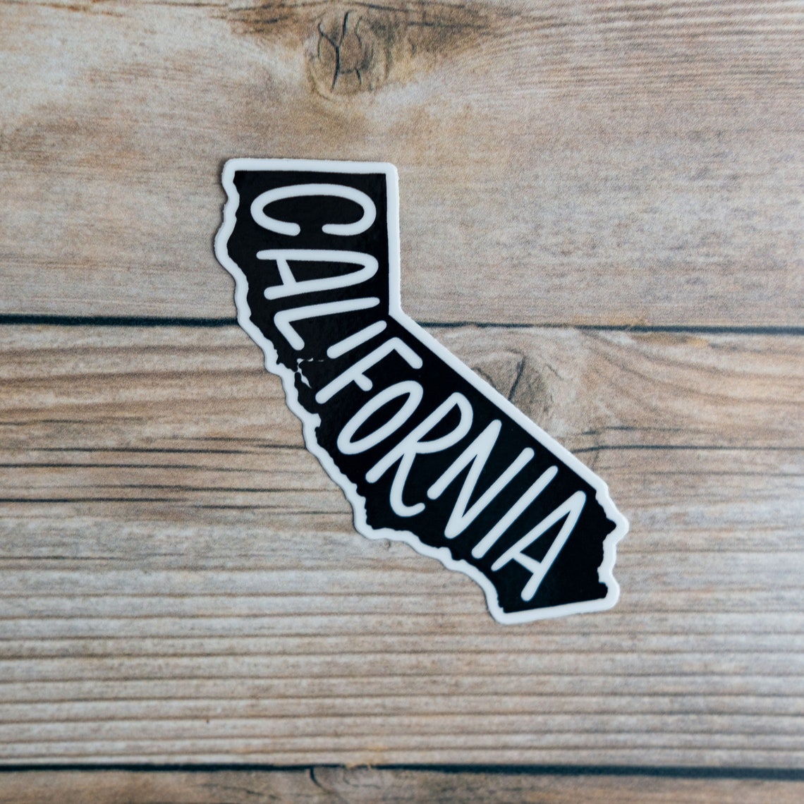 California State Outline Hand Lettered 3 Vinyl Sticker | Etsy
