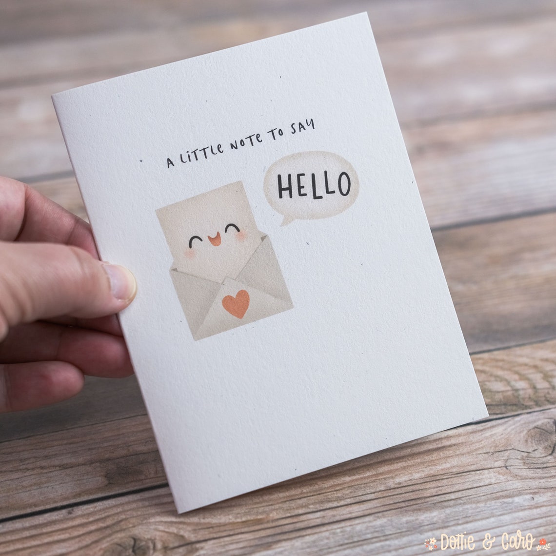 A Little Note to Say Hello Greeting Card Thinking of You | Etsy