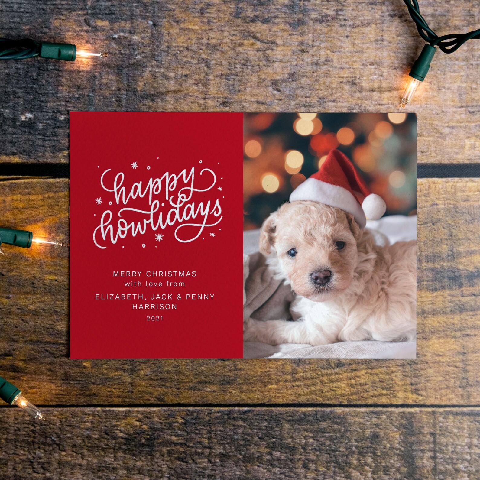 Happy Howlidays Photo Digital Holiday Card Pet Photo - Etsy