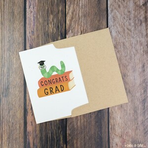 Book Worm Graduation Card | Congrats Grad Card | Card for Graduates ...